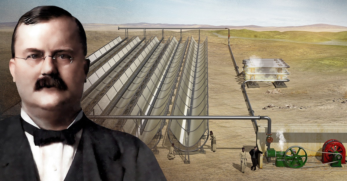 Frank Schumann built the world's first solar power plant